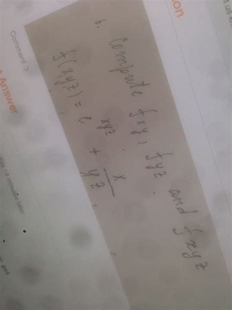 Solved Compute Fxy Fyz And Fxyz Fx Y Z Cxyz X