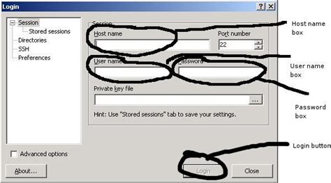 winscp login