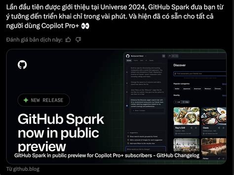 Github Spark Viết App Bằng Ngôn Ngữ Tự Nhiên Tạo ứng Dụng Full Stack Chỉ Trong 1 Phút Vn