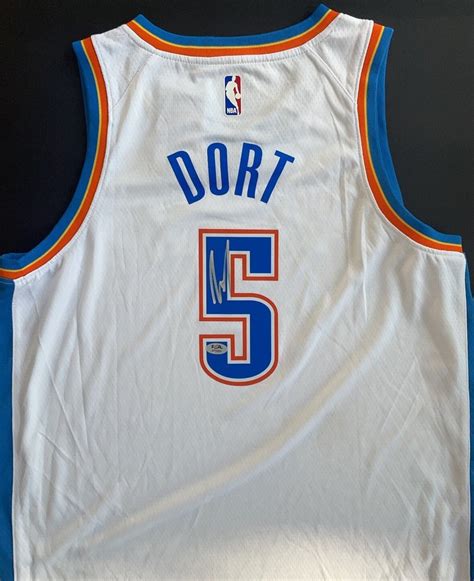 Lugentz Dort Lu Signed Autographed Oklahoma City Thunder Jersey Psadna