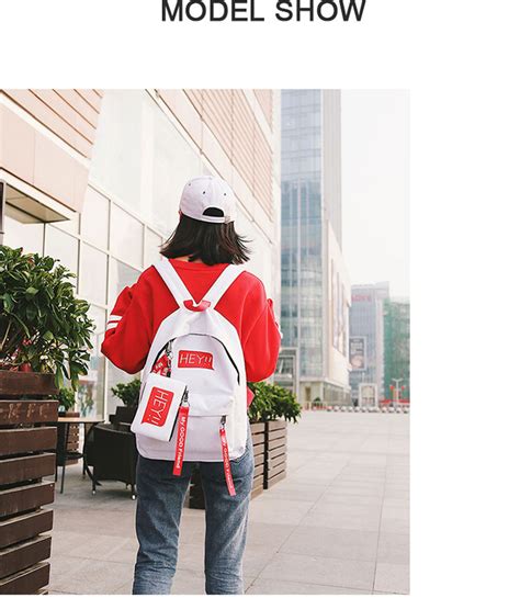 Badu Bg Раница Модерни женски платнени раници с щампа на пера Ученически чанти с мека гръб за