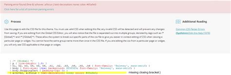 Common Css Parser Errors Parsing Errors Found Knowledge Center