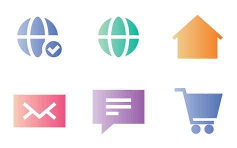 User Interface Icon Pack Flat Gradient 23 Svg Icons