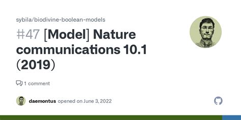 [model] nature communications 10 1 2019 · issue 47 · sybila