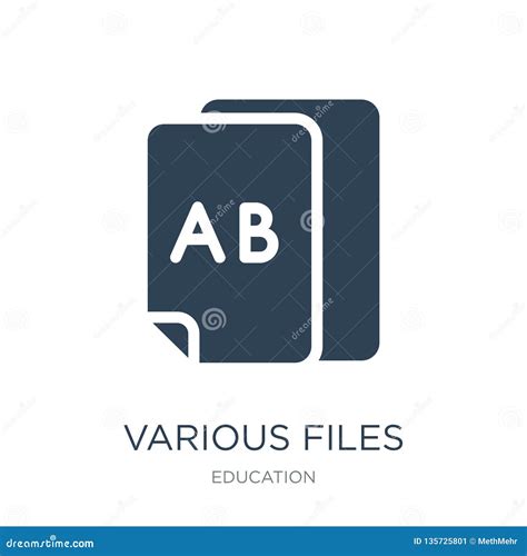 Various Files Icon In Trendy Design Style Various Files Icon Isolated