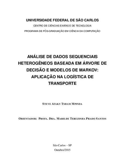 Pdf Análise De Dados Sequenciais Heterogêneos Baseada Em árvore De Decisão E Modelos De Markov