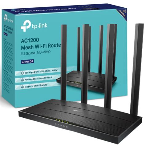 Router Tp Link Archer C6 Ac1200 Lan Gigabit 4 Antenas Externas