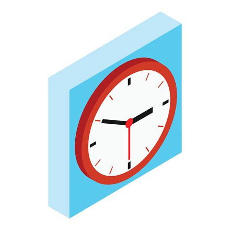 Brown Clock Icon Isometric Style 15654822 Vector Art At Vecteezy
