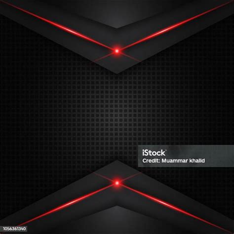 추상 금속 빛나는 빨간색 검은색 프레임 레이아웃 현대 기술 디자인 벡터 템플릿 배경 강철에 대한 스톡 벡터 아트 및 기타 이미지 강철 개념 개념과 주제 Istock