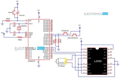 Interfacing Dc Motor With 8051 Microcontroller Using L293d