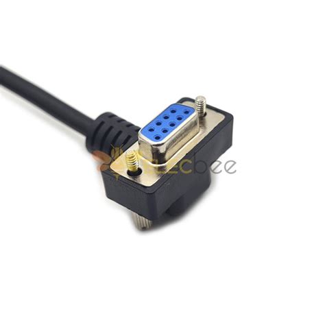 Elecbee Low Profile Up Angle DB Female Single Ended Serial Cable Meter For Pos Scanner Modem Etc