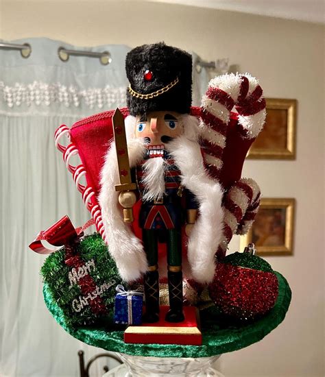Nutcracker Tree Topper Nutcracker Top Hat Nutcracker Centerpiece Christmas Tree Top Etsy