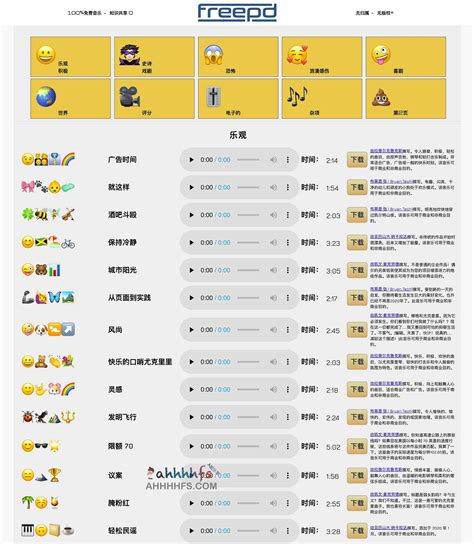 FreePD 免费无版权可商用音乐素材网 A姐分享
