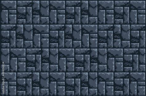 2d Brick Gray Wall Texture Assets For Game Pixel Art Gray Stone Concrete Seamless