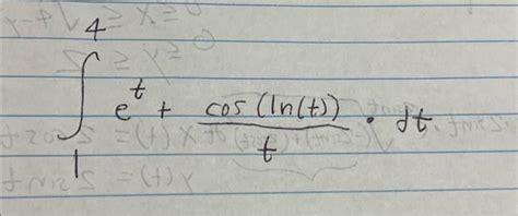 Solved ∫14et Tcos Ln T ⋅dt