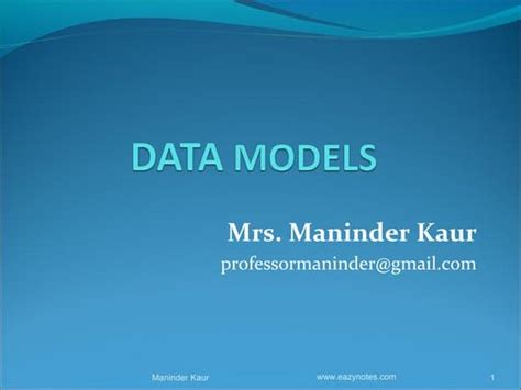 Data Modeling Ppt Pptx Databases Computer Software And Applications