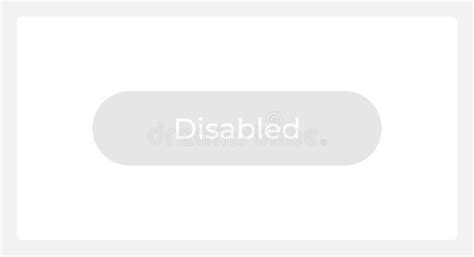 Disabled Register Button Ui Element Template Stock Vector