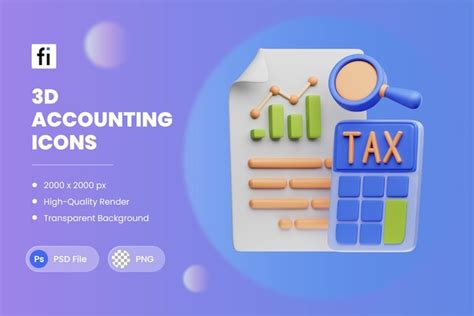 Premium Psd 3d Accounting Finance Tax Accounting