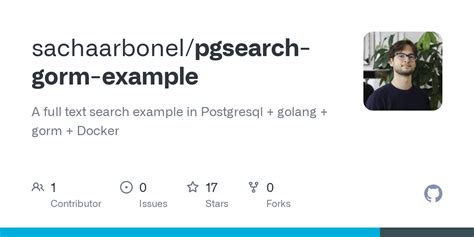 GitHub Sachaarbonel Pgsearch Gorm Example A Full Text Search Example In Postgresql Golang
