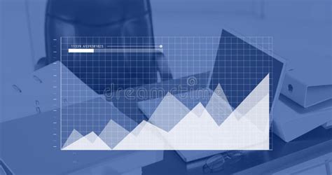Animation Of Statistical Data Processing Against View Of Office Desk Stock Video Video Of