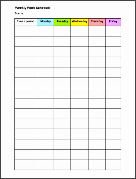 how to create daily work schedule in excel design talk