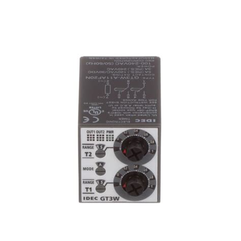 IDEC Corporation GT3W A11AF20N Timer 5 A 100 To 240 VAC At 50 60 Hz 0 1 Sec To 6 Hr