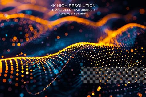 Premium Psd Abstract Dots Wave Flow Particle Technology Waves