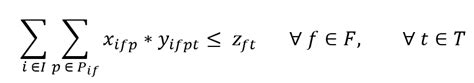 Gurobi Python How To Write Nested Sum In A Constraint Stack Overflow