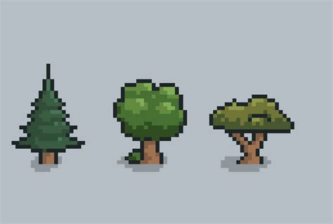 Pixel Trees Pixel Art Games Pixel Art Landscape Pixel Art Tutorial