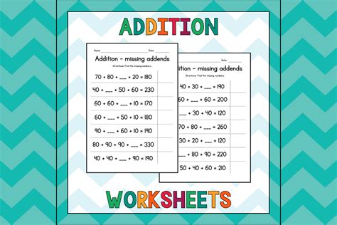 Adding 4 Whole Tens Missing Numbers Graphic By Atlasart · Creative Fabrica