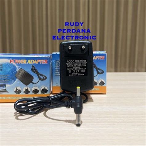 ADAPTOR 12V 2A 12 VOLT 2 AMPERE MURNI DOUBLE DUAL JACK DC Lazada Indonesia