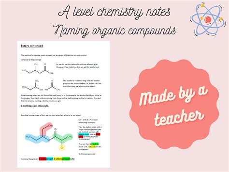 Complete IUPAC Naming Booklet Nomenclature A Level Chemistry Notes Digital Notes For Exam Etsy