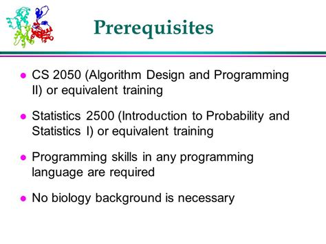 Cs 7010 Computational Methods In Bioinformatics Course Introduction