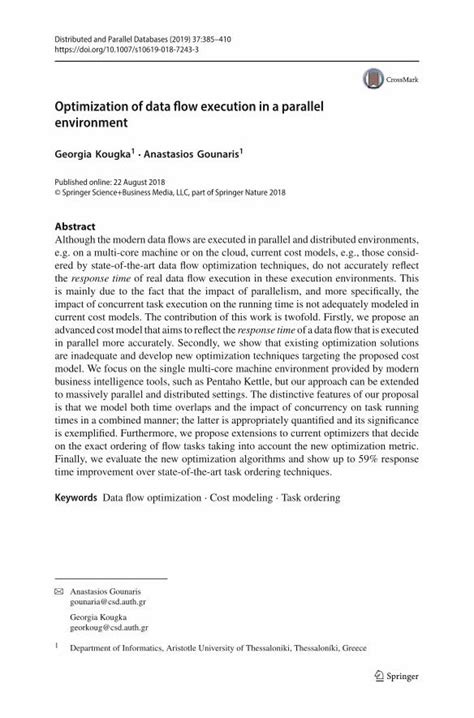 pdf optimization of data flow execution in a parallel environment dokumen tips