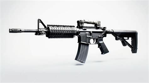 Premium Photo Gun M416 Weapon Isolated White Background