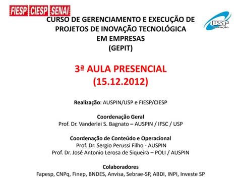 Gepit Aula Presencial 3 Sérgio Perussi Filho Ppt