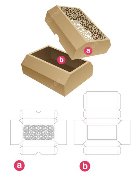 스텐실 포장 상자 다이 컷 템플릿 및 3d 모형 팩 카드 판지 상자 Png 일러스트 및 벡터 에 대한 무료 다운로드 Pngtree