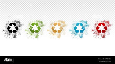 Illustration Of Recycle Icon Spread Dots Backgrounds Label Products