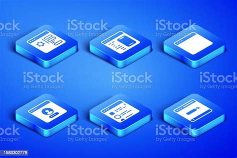 검색 엔진 브라우저 설정 파일 계정 만들기 화면 소프트웨어 및 창 아이콘을 설정합니다 벡터 3차원 형태에 대한 스톡 벡터 아트