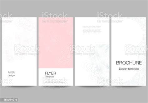 전단지 배너 디자인 템플릿의 편집 가능한 레이아웃의 최소 벡터 그림 지형 윤곽지도 추상 단색 배경 0명에 대한 스톡 벡터 아트