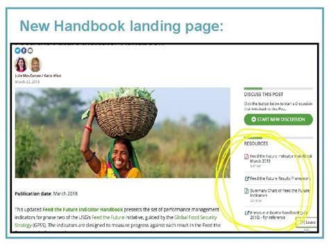Feed The Future Mel Webinar Series Standard Indicator