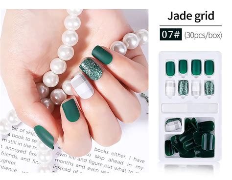 30 шт Съемные накладные ногти набор искусственных насадок полное покрытие для декорированных