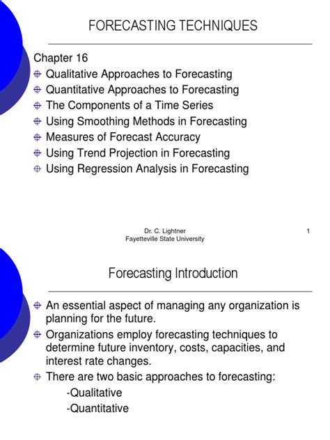 Pdf New Forecasting Techniques Dokumen Tips
