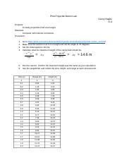 Studying Projectile Motion Lab Experiment And Analysis Course Hero