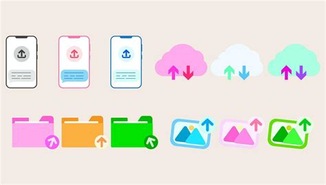 Collection Icon Data Upload Data Loading Symbol Set Of Upload 27694233 Vector Art At Vecteezy