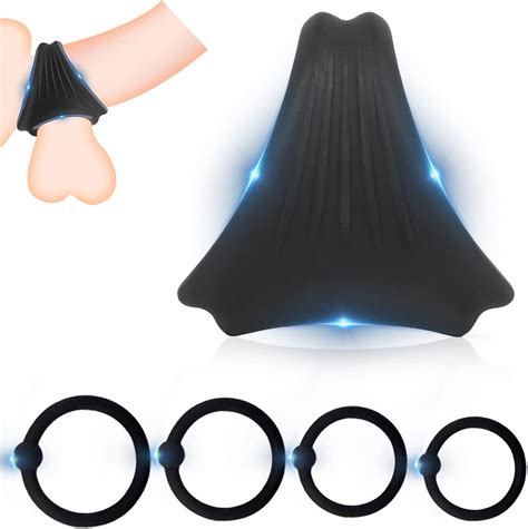 Ring Stretchy Silicone Cock Ring Premium Ring 5 Piece Set With 1 Triangular Ring 4 Cock