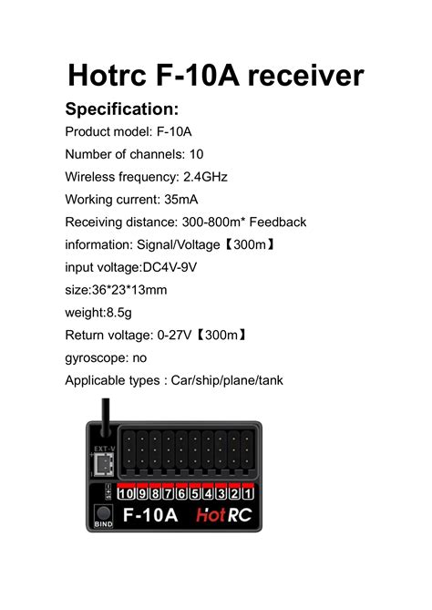 Hotrc Ht 6a 24g 6ch Rc Transmitter And F 06a Receiver Instruction Manual