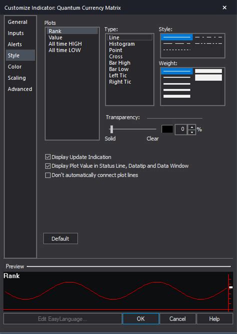 Configuring The Currency Matrix Indicator For Tradestation Quantum