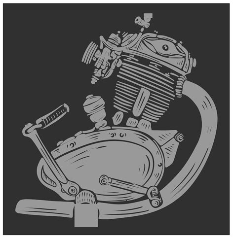 Motorcycle Engine Disassembly Vectors Download Free High Quality