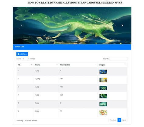 Create Bootstrap Carousel Image Slider Dynamically Using Aspnet Mvc 5